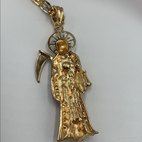 Accessories | Grim Reaper And Chain 3 Tone Gold Plated | Poshmark
